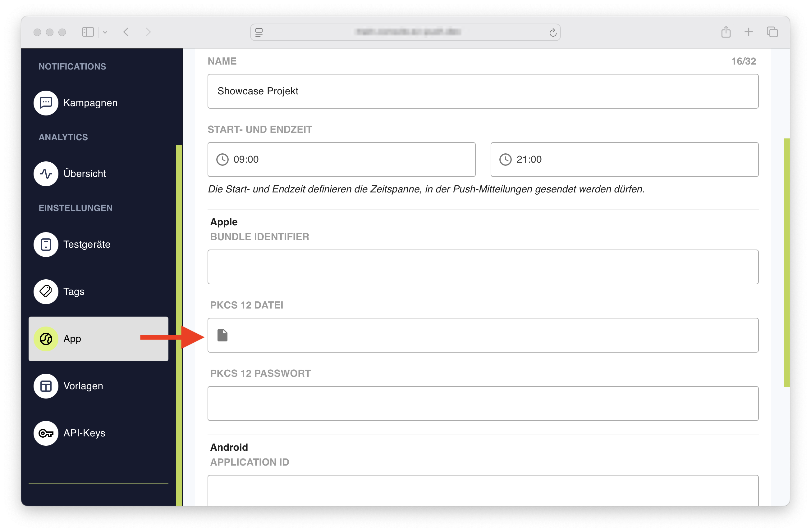 APNS Certificate Integration - EZ Push - Documentation